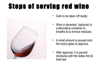 Service Of Wines | PPT