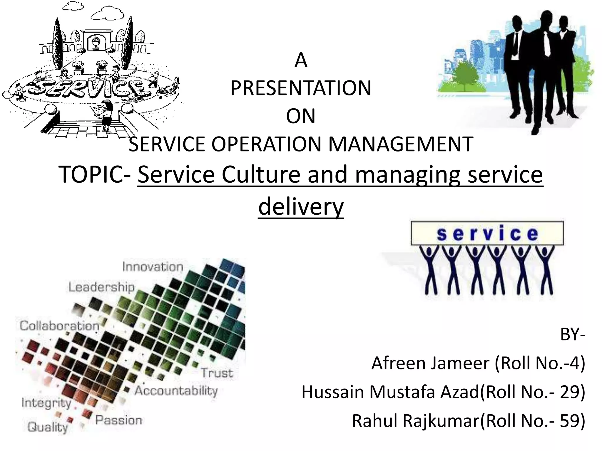 Service operation ppt | PPTX