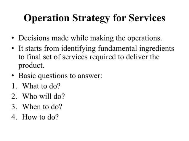 Service operations | PPT