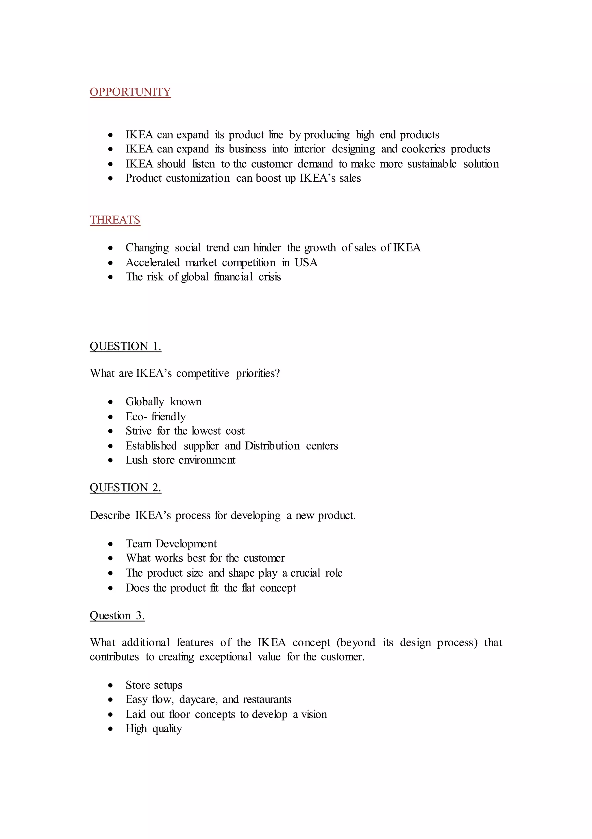 Assignment on Case- IKEA: DESIGN AND PRICING | DOCX