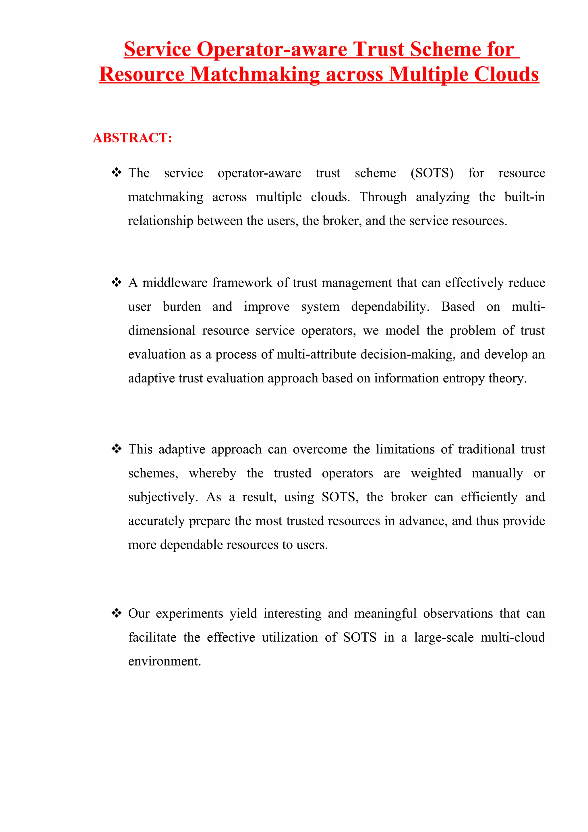 Service operator aware trust scheme for resource | DOC