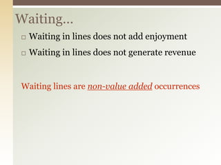 Customers Waiting in Lines - Service Operations - Yolanda Williams | PPTX