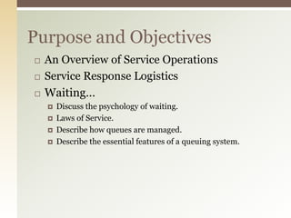 Customers Waiting in Lines - Service Operations - Yolanda Williams | PPTX