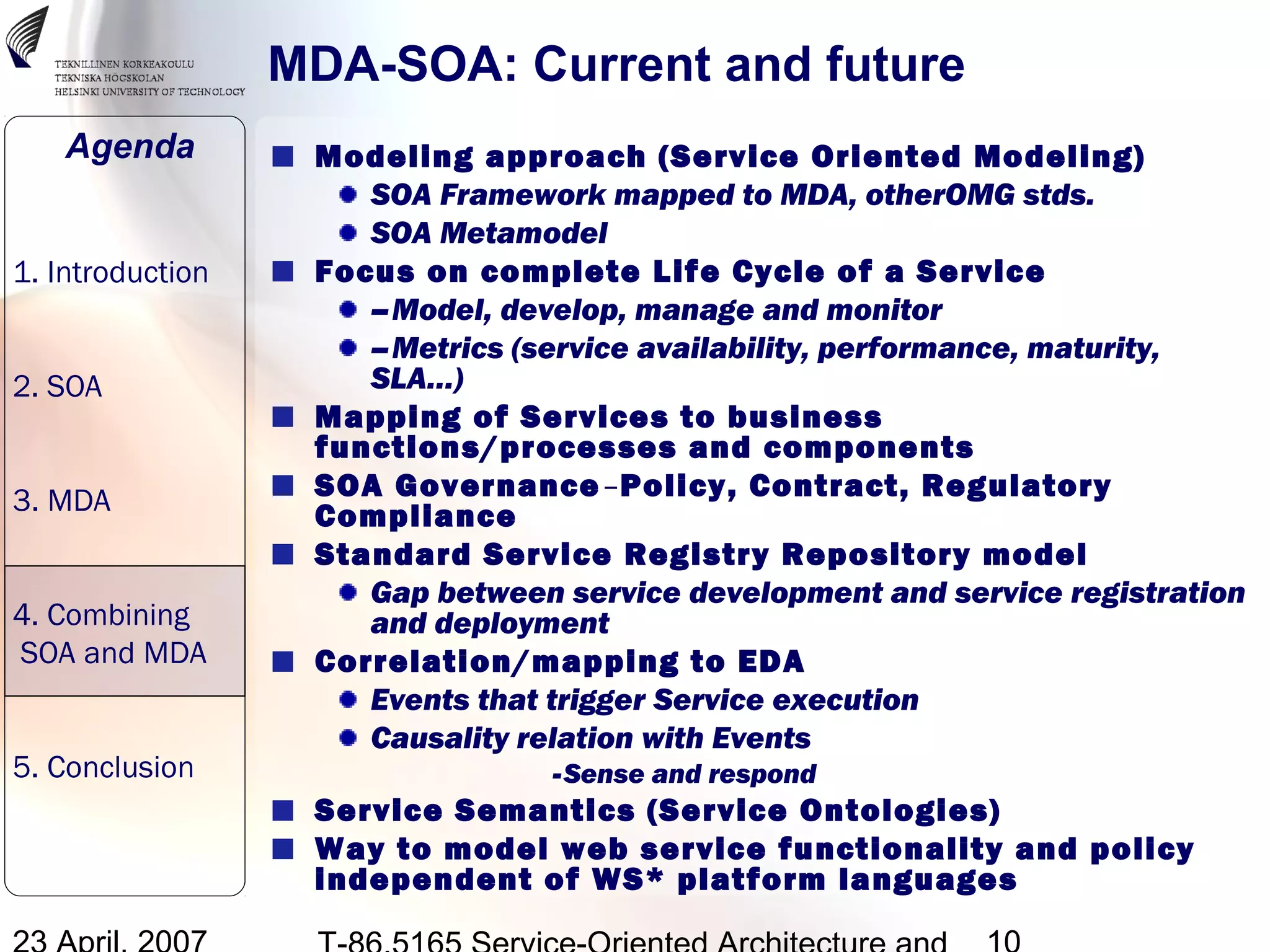 Service Oriented & Model Driven Architectures | PPT