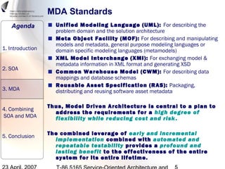 Service Oriented & Model Driven Architectures | PPT