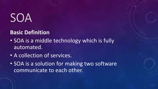Service oriented architecture | PPTX | Internet | Computing