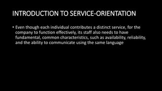 Service oriented architecture introduction | PPTX