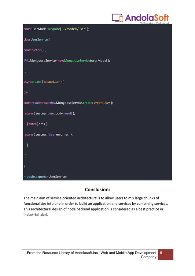 Service Oriented Architecture in NodeJS