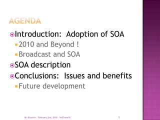 Service Oriented Architecture (SOA) for the Broadcast Industry | PDF