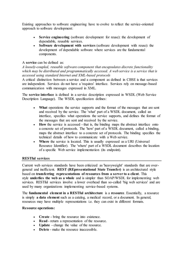 Service oriented software engineering | DOCX