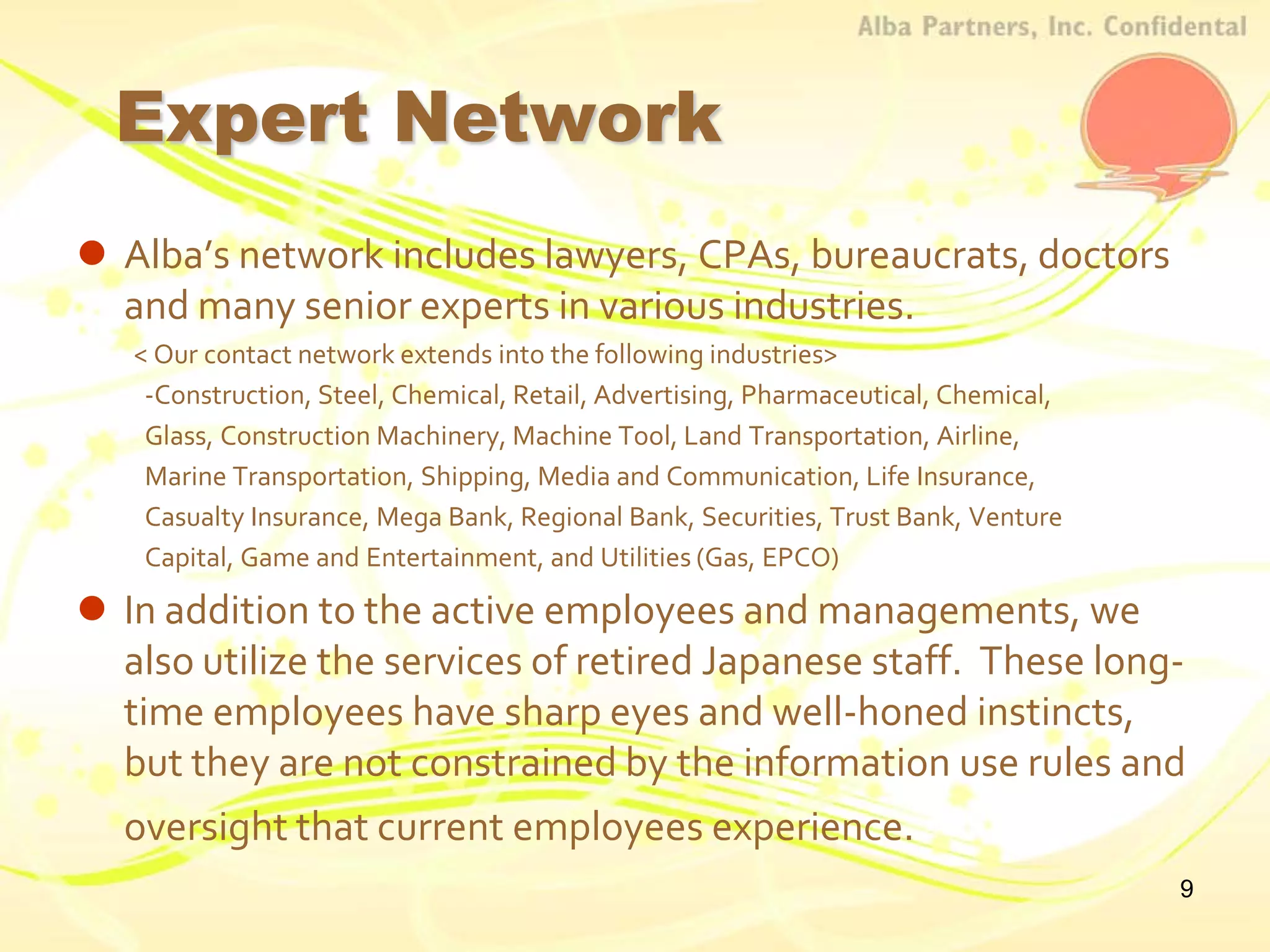 Alba Partners Service Overview | PPT