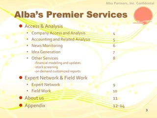 Alba Partners Service Overview | PPT