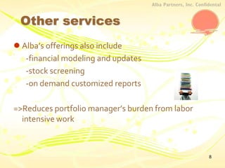 Alba Partners Service Overview | PPT