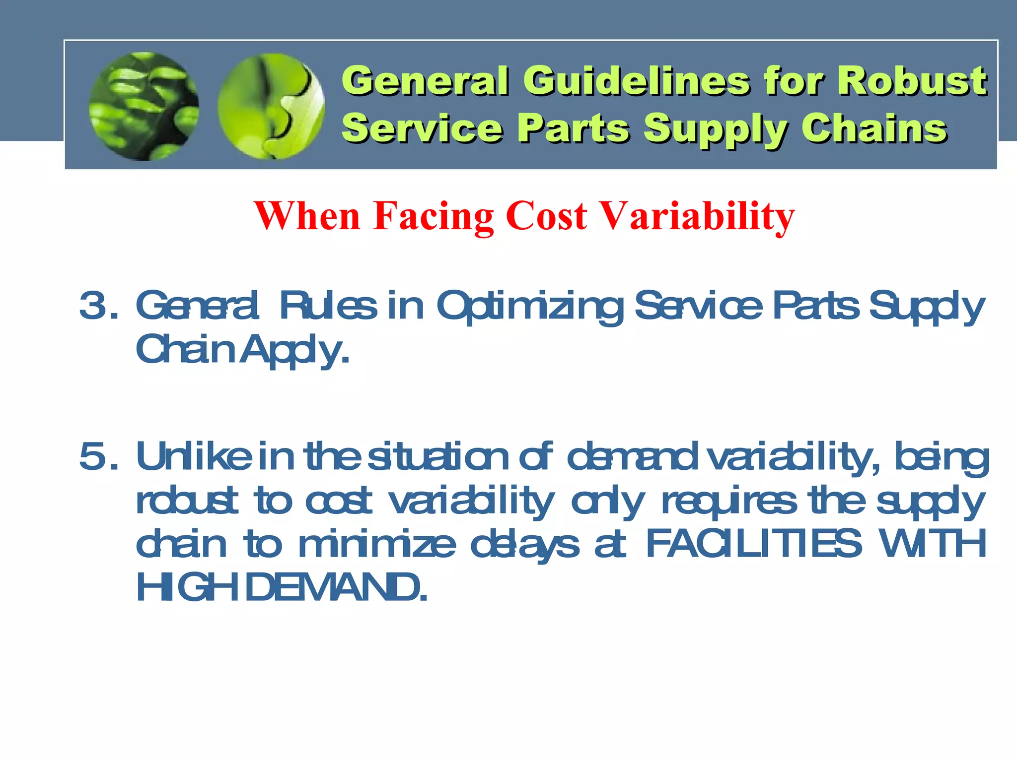 Service Parts Logistics | PPT