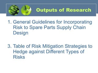 Service Parts Logistics | PPT