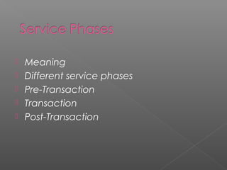 Service phases in logistics | PPT
