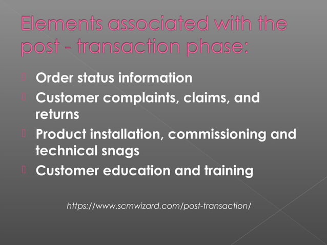 Service phases in logistics | PPT