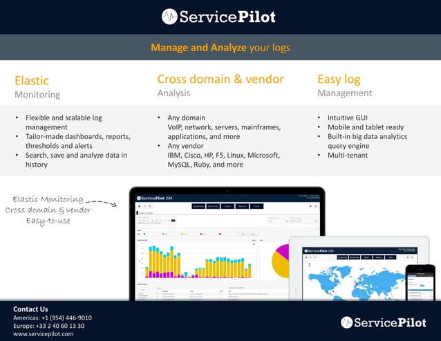 Manage VoIP, Network, Application and Server logs with ServicePilot | PDF