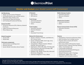 ServicePilot VoIP and UC monitoring for Alcatel | PDF | Computer ...