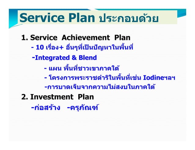 Service plan | PDF