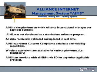 Service Presentation | PPT | Logistics and Transportation Industry ...