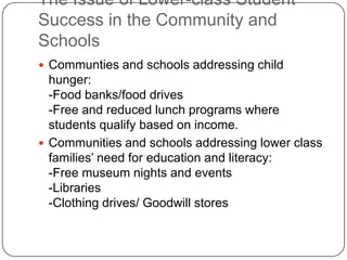 AFFECTS SOCIAL CLASS HAS ON STUDENTS AND THE IMPORTANCE OF QUALITY ...