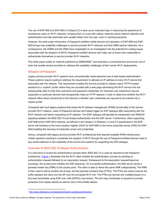 Service Provider Wi-Fi Networks: Scaling Signaling Transactions (White Paper) | PDF | Computer ...