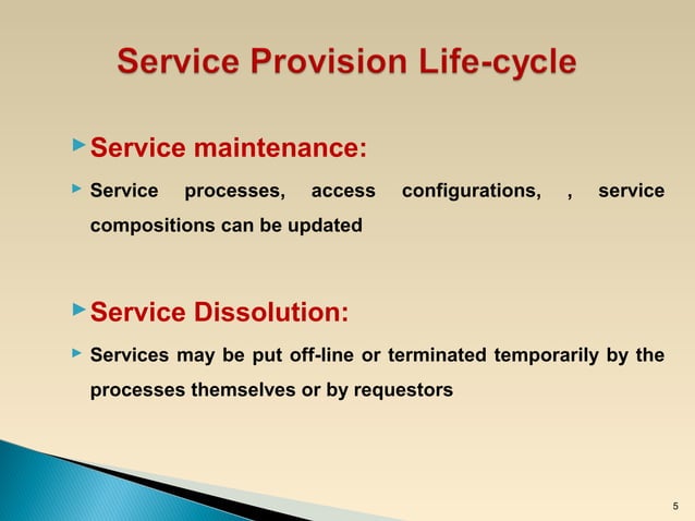Service provision cycle | PPT | Computer Networking | Computing