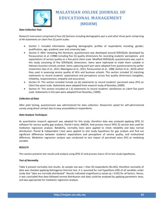 SERVICE QUALITY ASSESSMENT AND STUDENT SATISFACTION IN BUSINESS SCHOOLS ...