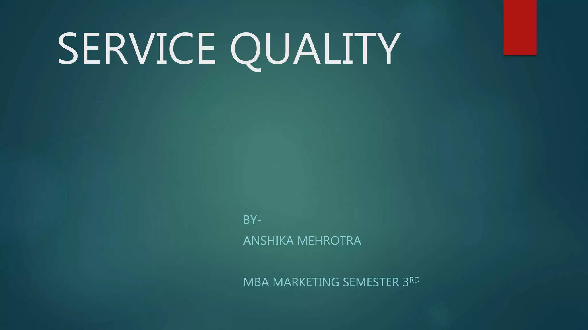 Service quality | PPTX