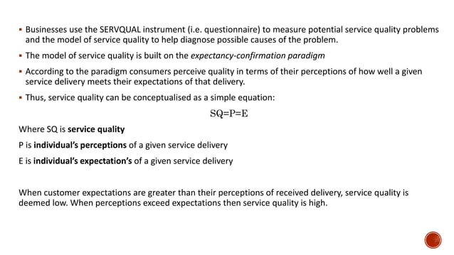 Service quality | PPTX | Information Services Industry | Industries