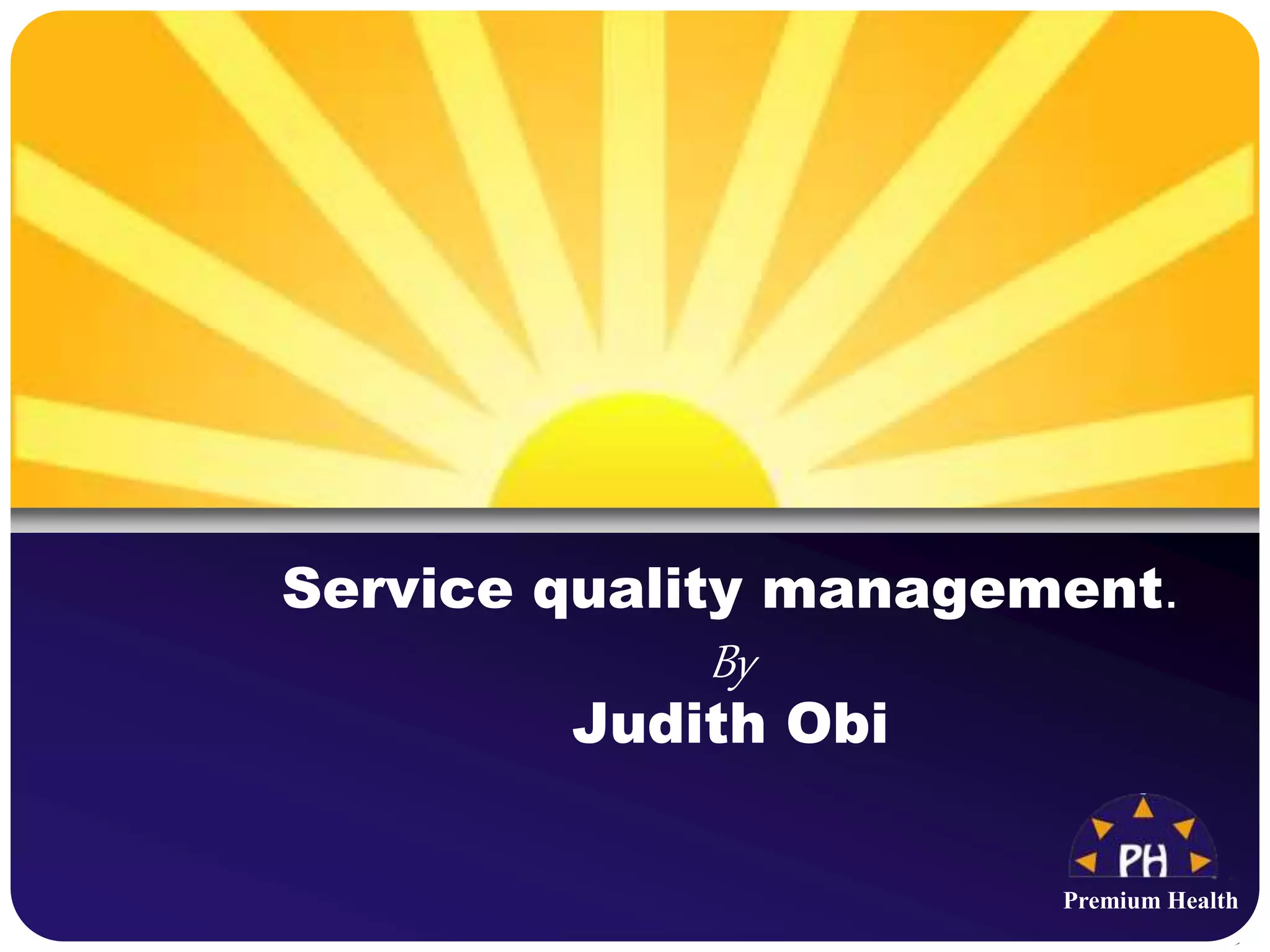 Service quality management | PPTX