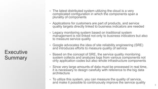 Service quality monitoring system architecture | PPT