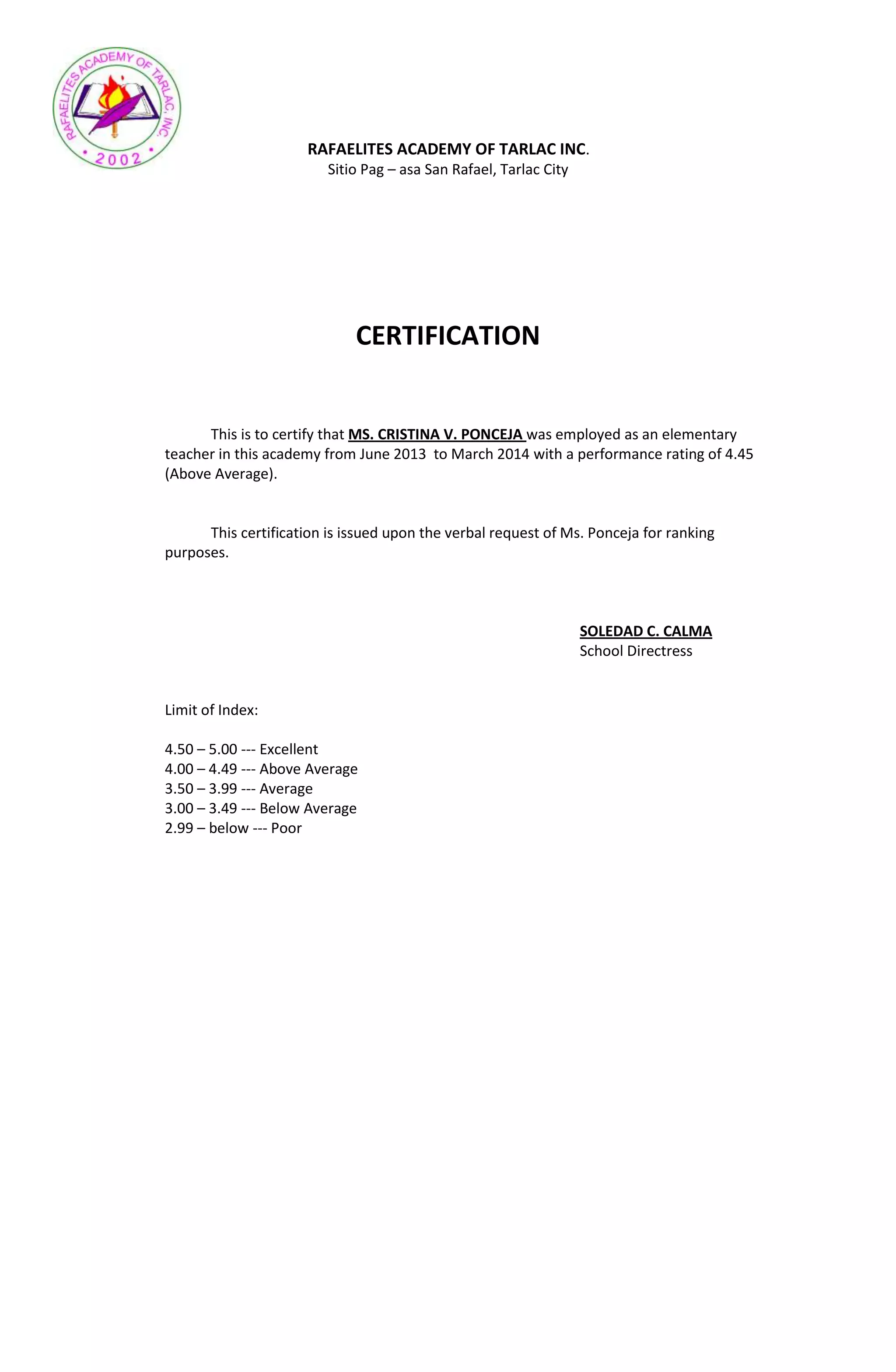 Service record | DOCX