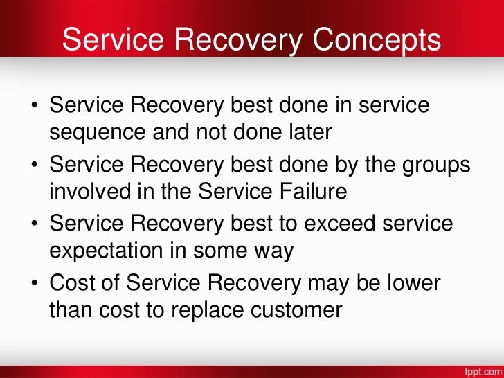 Service recovery