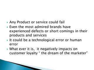 Service recovery strategies | PPTX