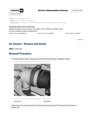 277C CATERPILLAR MULTI TERRAIN LOADER SERVICE REPAIR MANUAL JWF | PDF