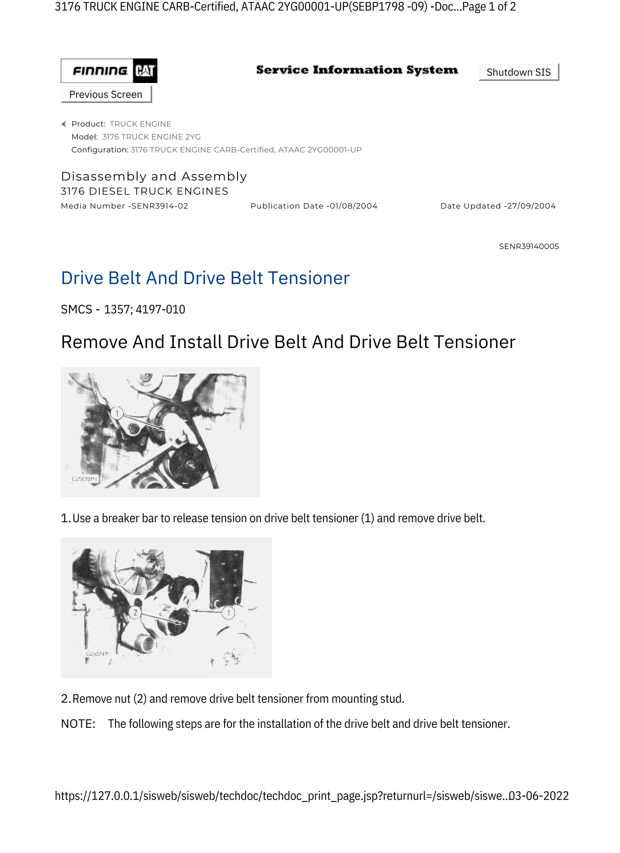 3176 CATERPILLAR TRUCK ENGINE SERVICE REPAIR MANUAL 2YG - PDF DOWNLOAD ...
