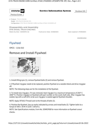 3176 CATERPILLAR TRUCK ENGINE SERVICE REPAIR MANUAL 2YG - PDF DOWNLOAD ...