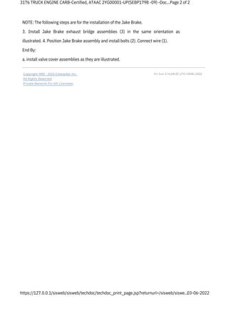 3176 CATERPILLAR TRUCK ENGINE SERVICE REPAIR MANUAL 2YG - PDF DOWNLOAD ...