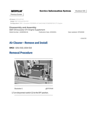 SERVICE REPAIR MANUAL - (CAT) CATERPILLAR 335F EXCAVATOR SN FEP.pdf