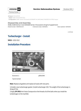 345B II CATERPILLAR EXCAVATOR SERVICE REPAIR MANUAL AGS - PDF DOWNLOAD ...