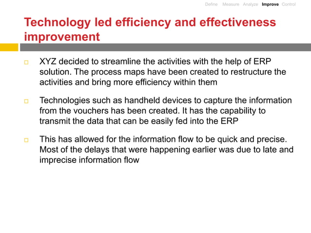 Service revamp lean six sigma black belt project | PPT