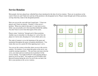 Service Rotation Volley Strategies for effective play | PDF
