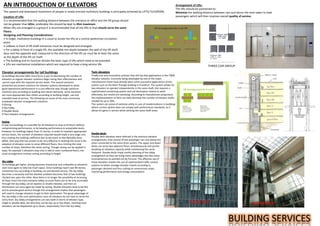 Arrangement of Escalators and Elevators | PPTX