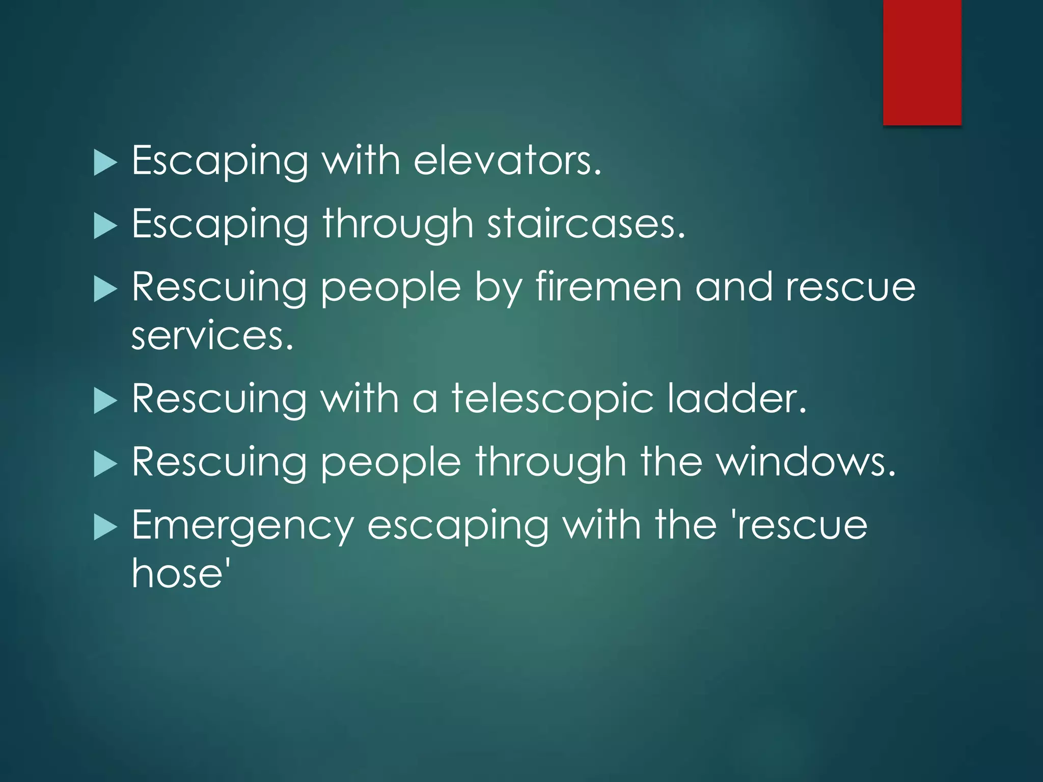Deisgn of Fire Escapes | PPTX
