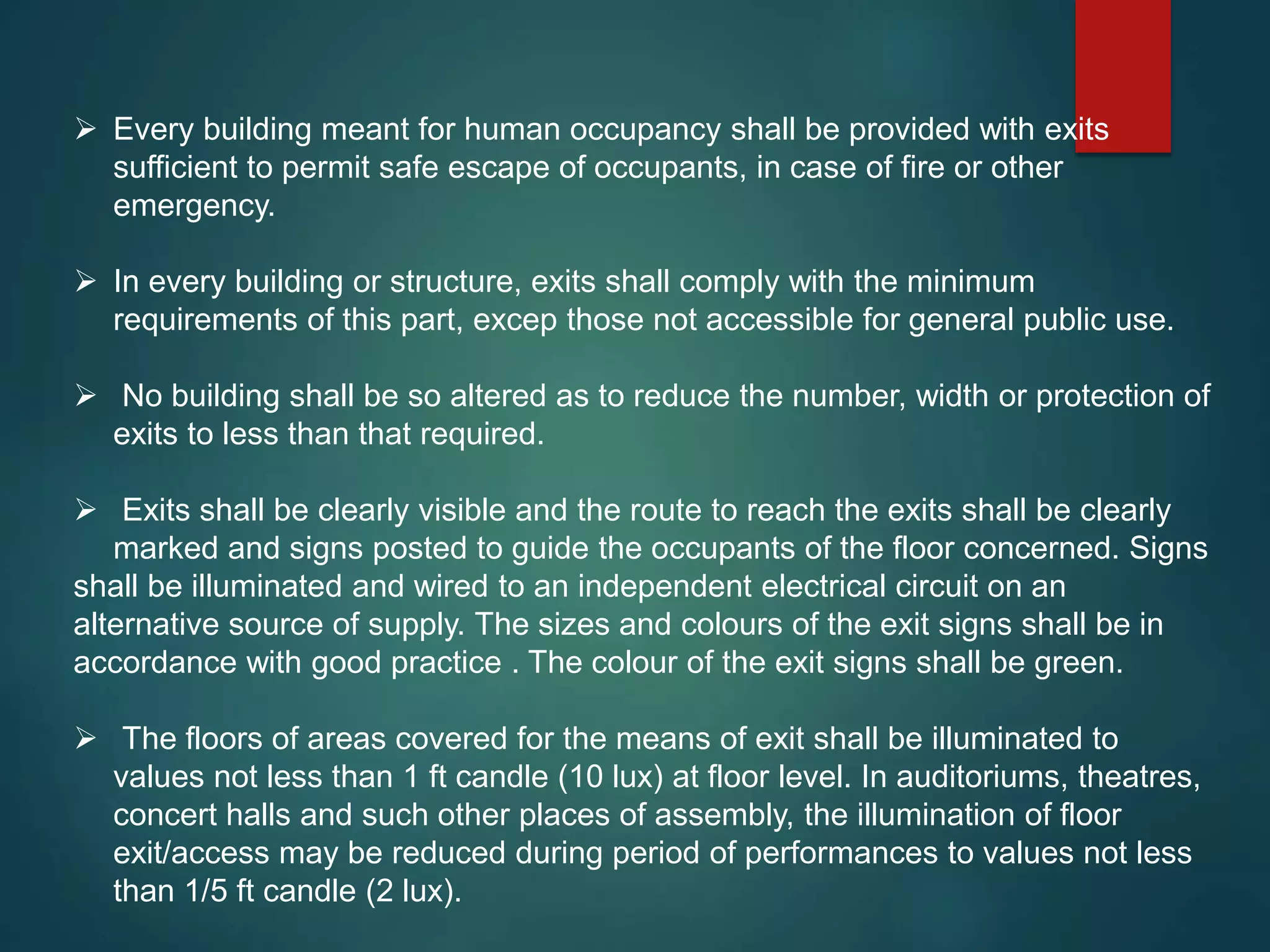 Deisgn of Fire Escapes | PPTX