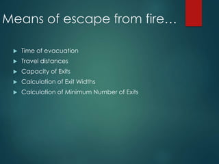 Deisgn of Fire Escapes | PPTX