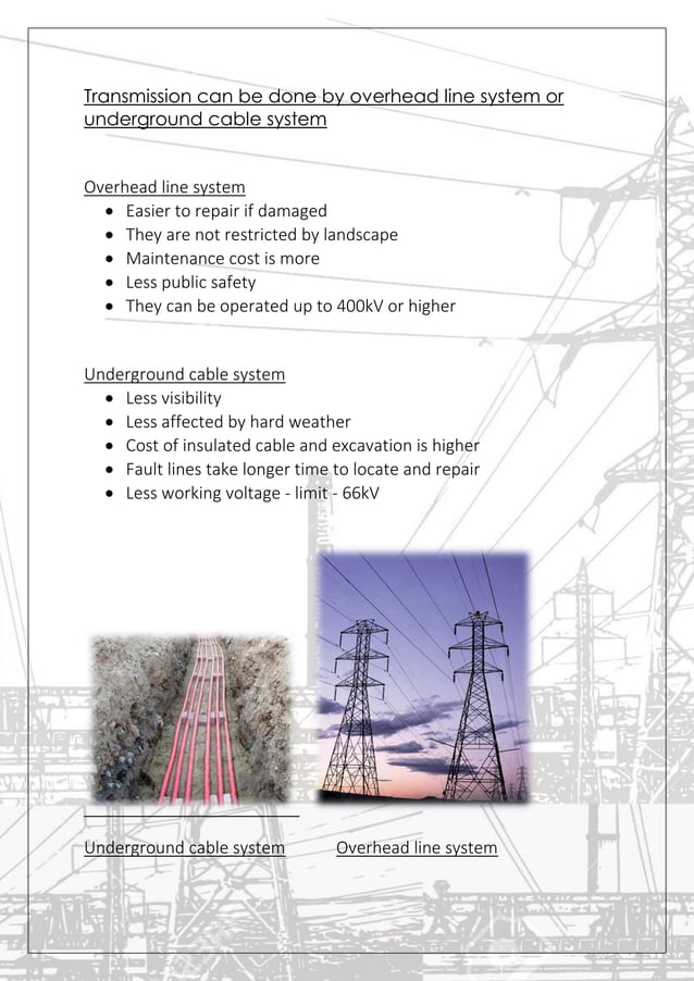 Transmission and distribution system of electricity | PDF | Power and ...