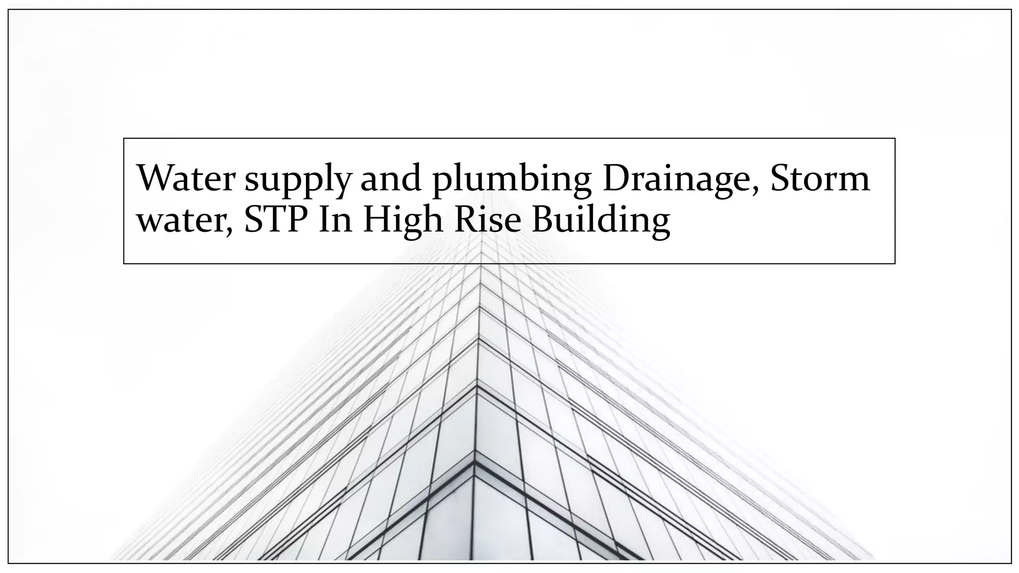 Services in High Rise Building | PDF